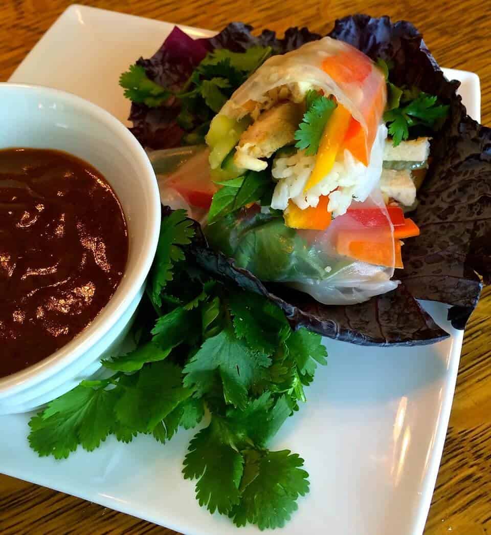 Minty Mango Chicken Spring Rolls