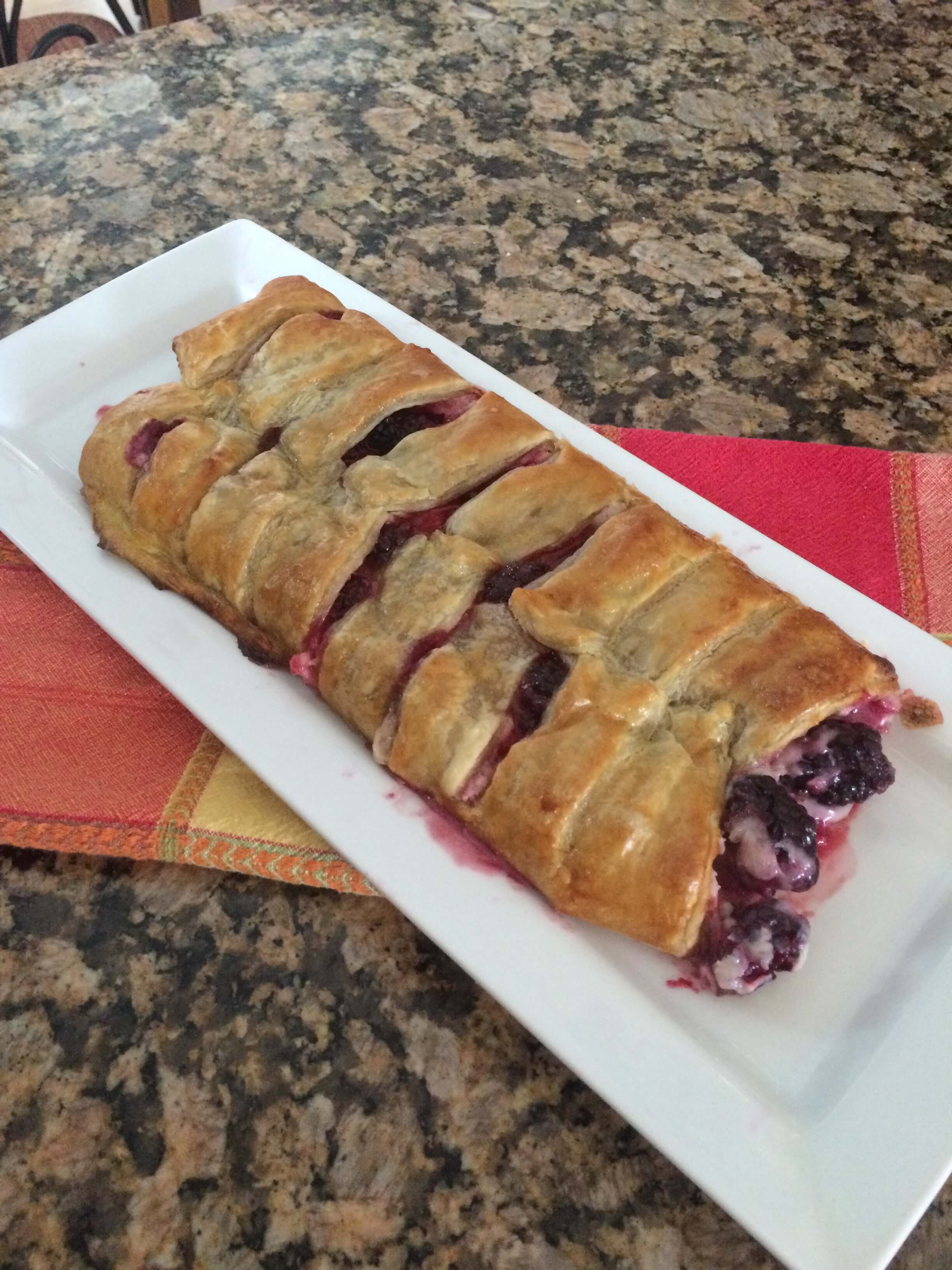 Blackberry Orange Cream Cheese Strudel