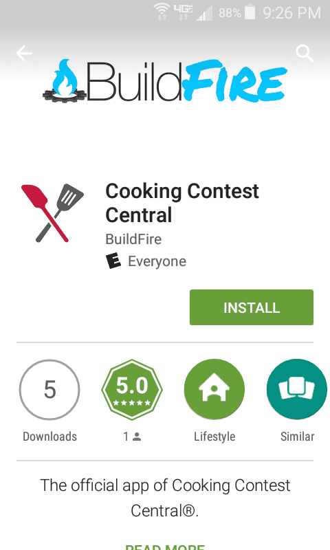 Cooking Contest Central App for Android - Cooking Contest Central